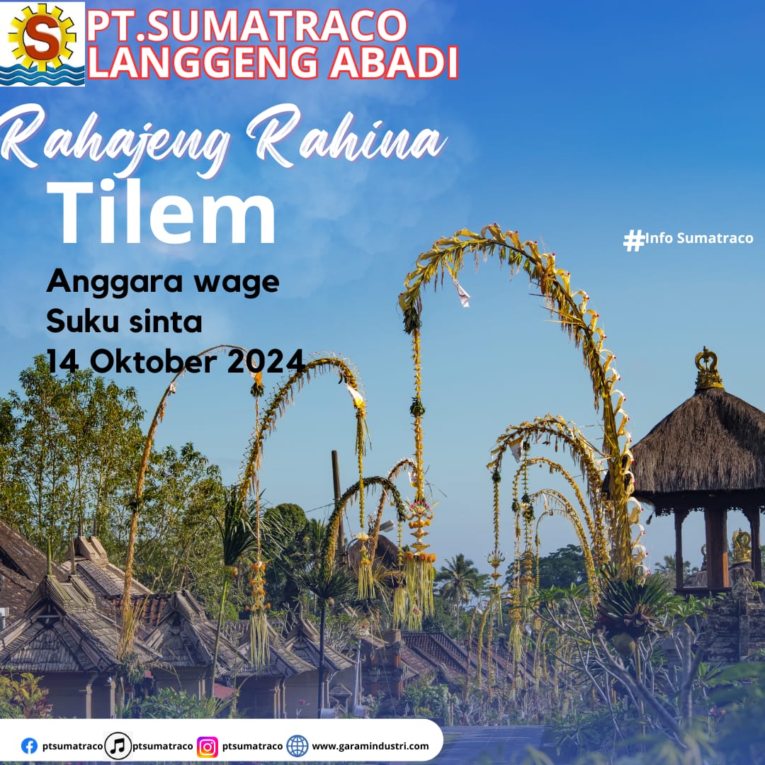 PT SUMATRACO LANGGENG ABADI Mengucapkan Selamat Hari Tilem - PT ...